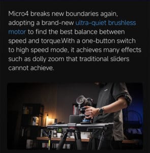 Micro4 Motorized Camera Slider - zeapon.com